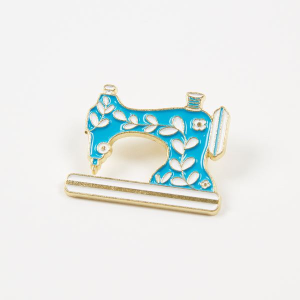 BLUE SEWING MACHINE PIN - Stephen & Penelope